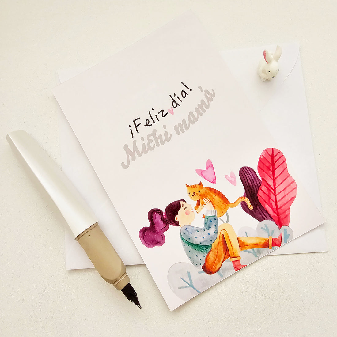 Tarjeta mamá gatuna – Paper FleÜr